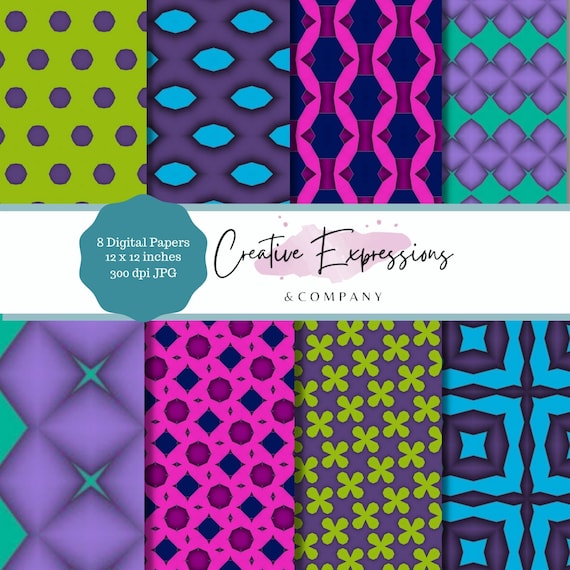 Purple Pattern Backgrounds Printables Seamless Paper | Etsy