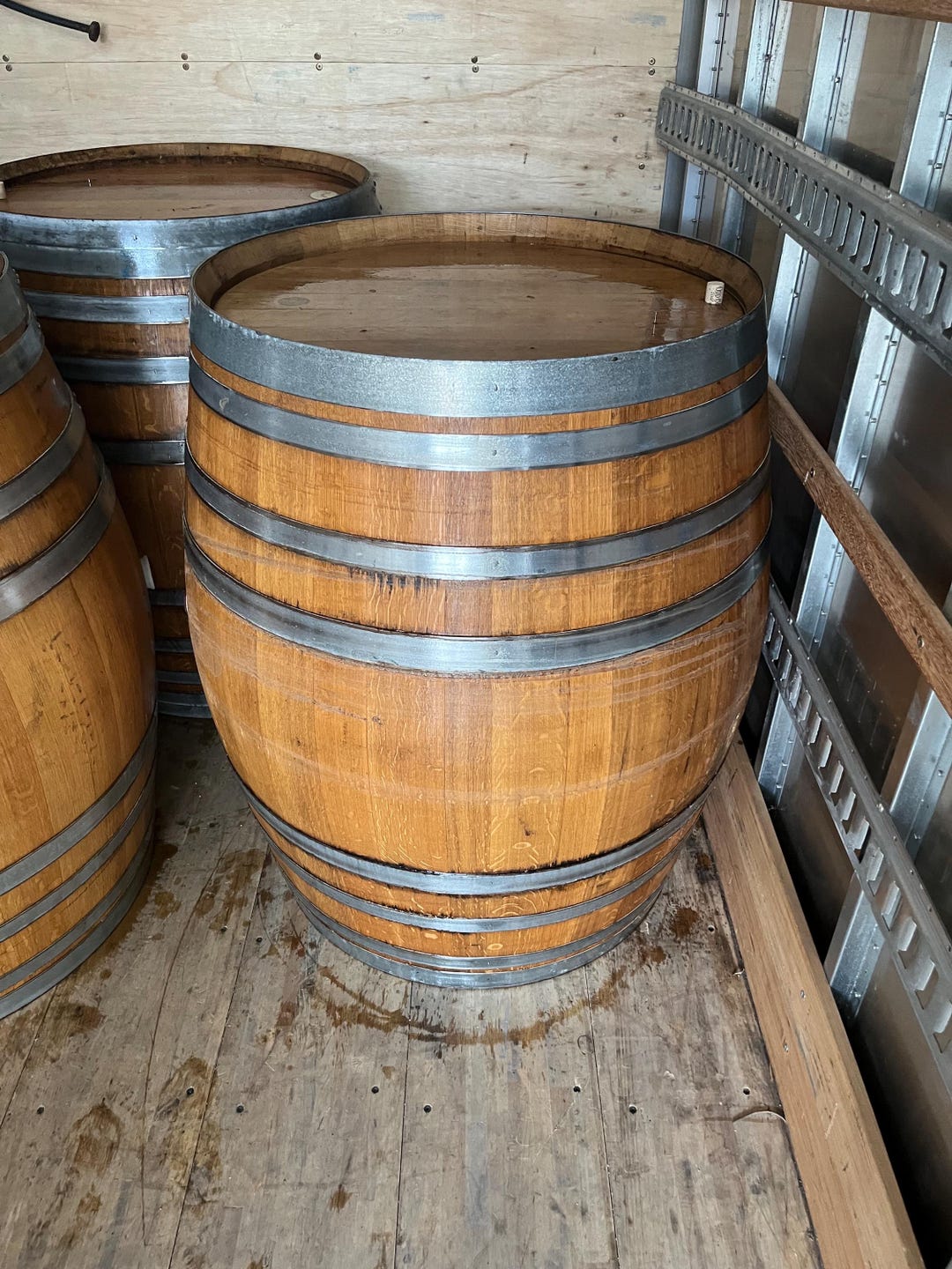 500L / 132 Gal. Puncheon Oak Wine Barrel Cold Water Plunge Barrel ...