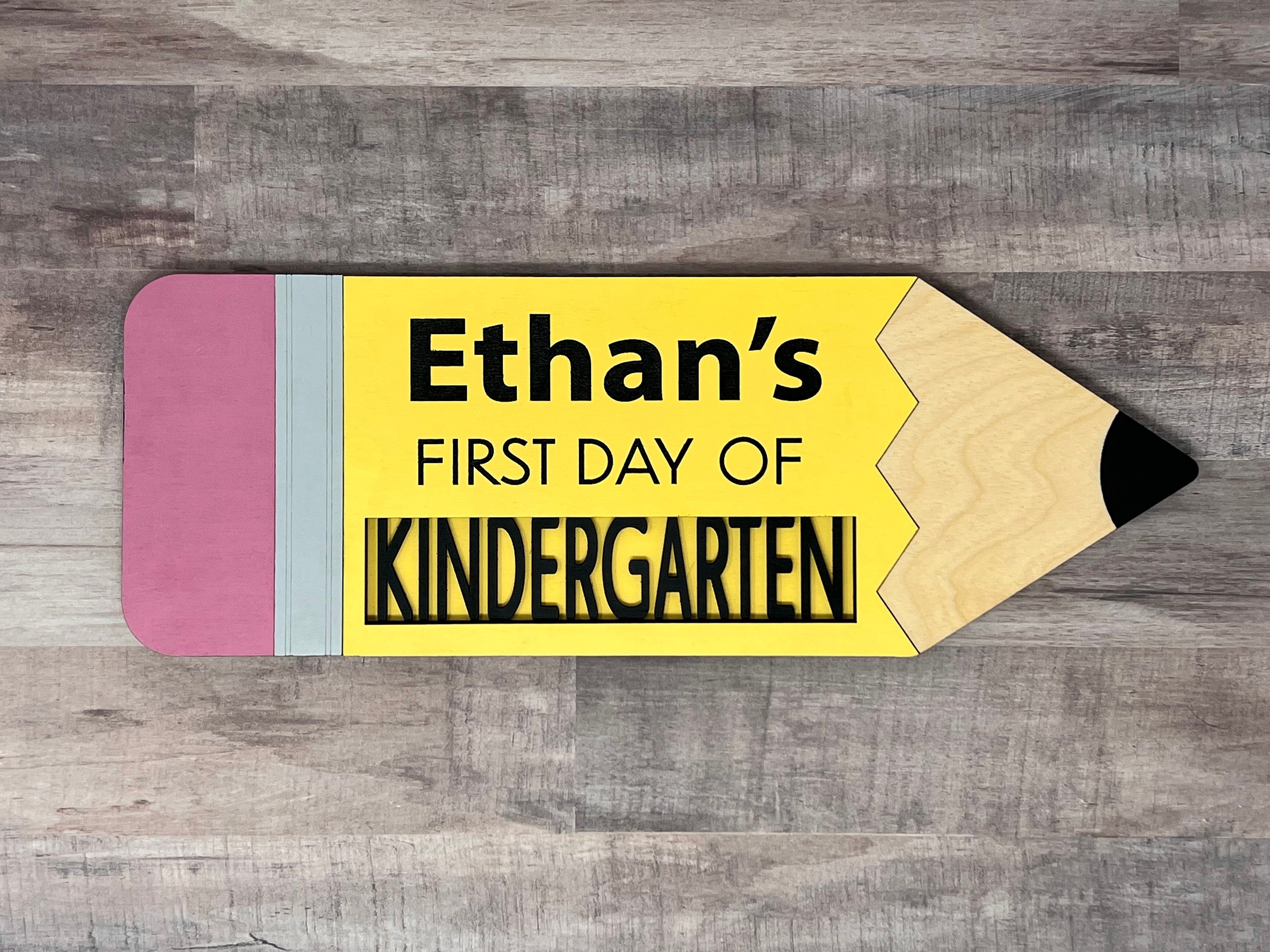 Pencil School Grade Sign | Personalized Name Sign | Kid's Photo Prop - Etsy
