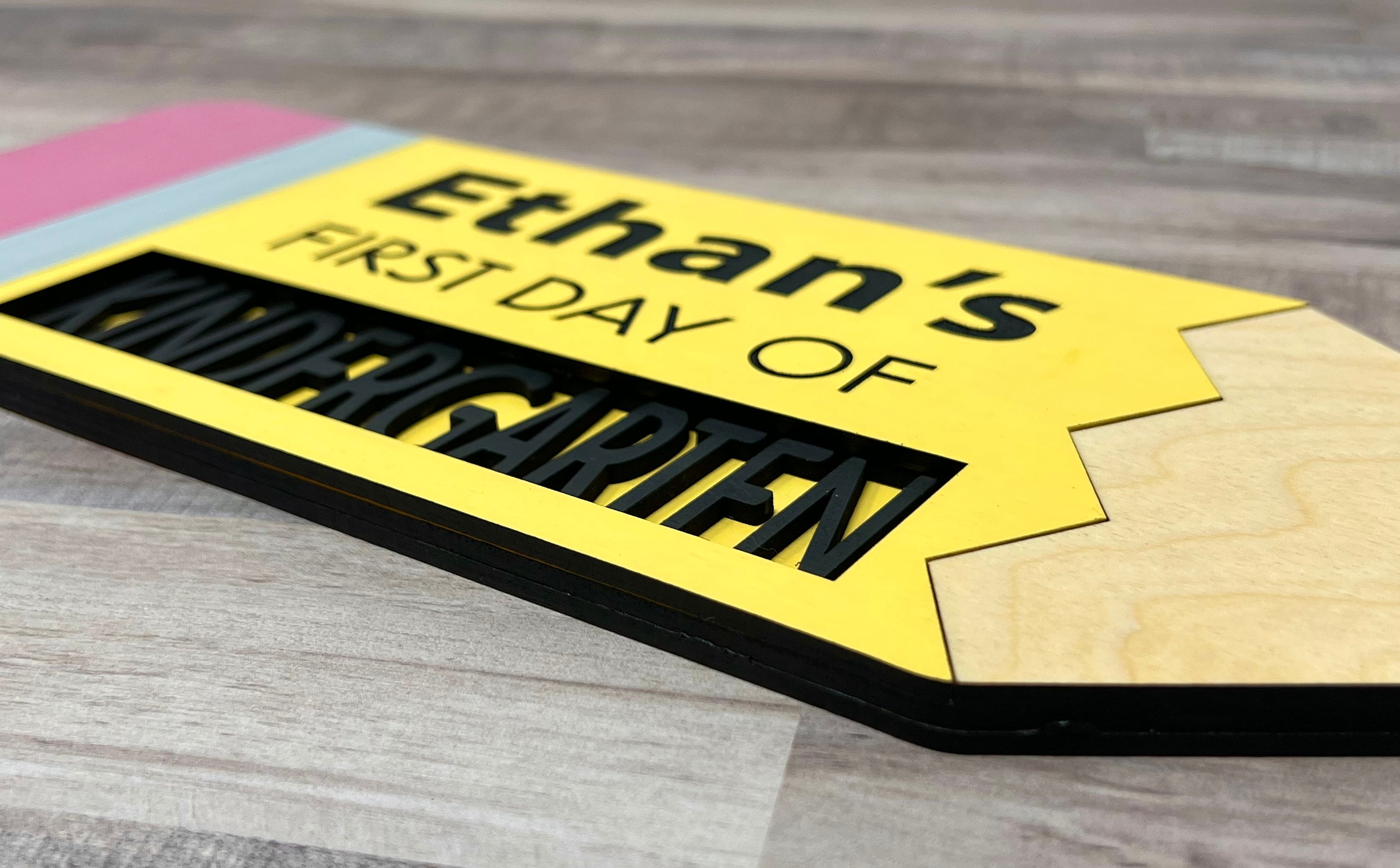 Pencil School Grade Sign | Personalized Name Sign | Kid's Photo Prop - Etsy