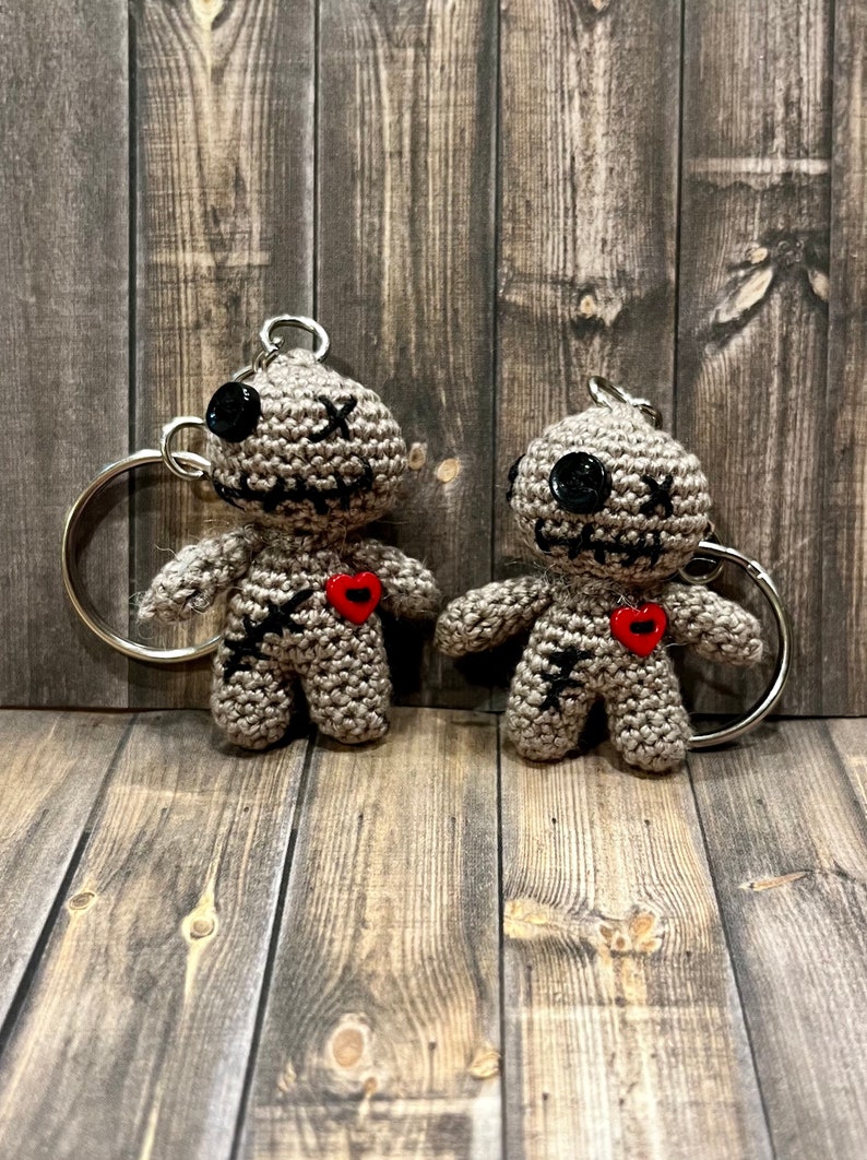 Mini Voodoo Style Doll Crochet Amigurumi Keychain, Backpack Charm ...