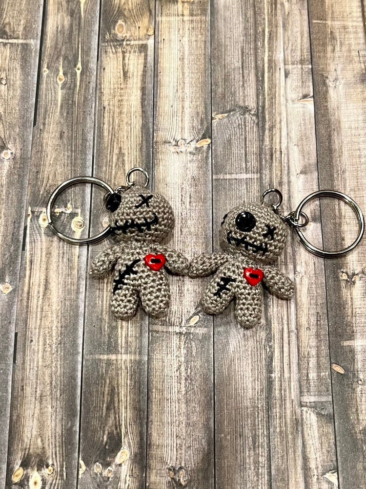 Mini Voodoo Style Doll Crochet Amigurumi Keychain, Backpack Charm ...