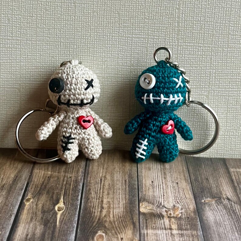 Mini Voodoo Style Doll Crochet Amigurumi Keychain Backpack - Etsy