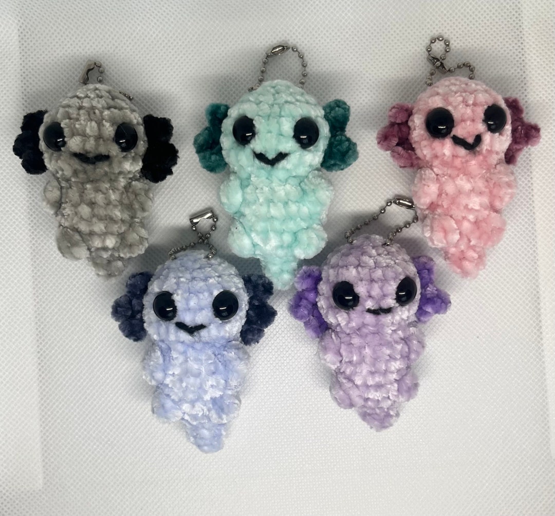 Plush Axolotl Crochet Amigurumi Keychain, Backpack Charm, Axolotl ...