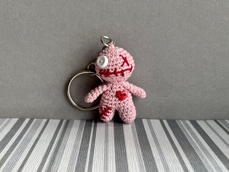 Voodoo Style Doll Crochet Amigurumi Keychain Backpack Charm - Etsy
