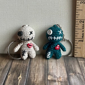 Mini Voodoo Style Doll Crochet Amigurumi Keychain - Backpack Charm ...