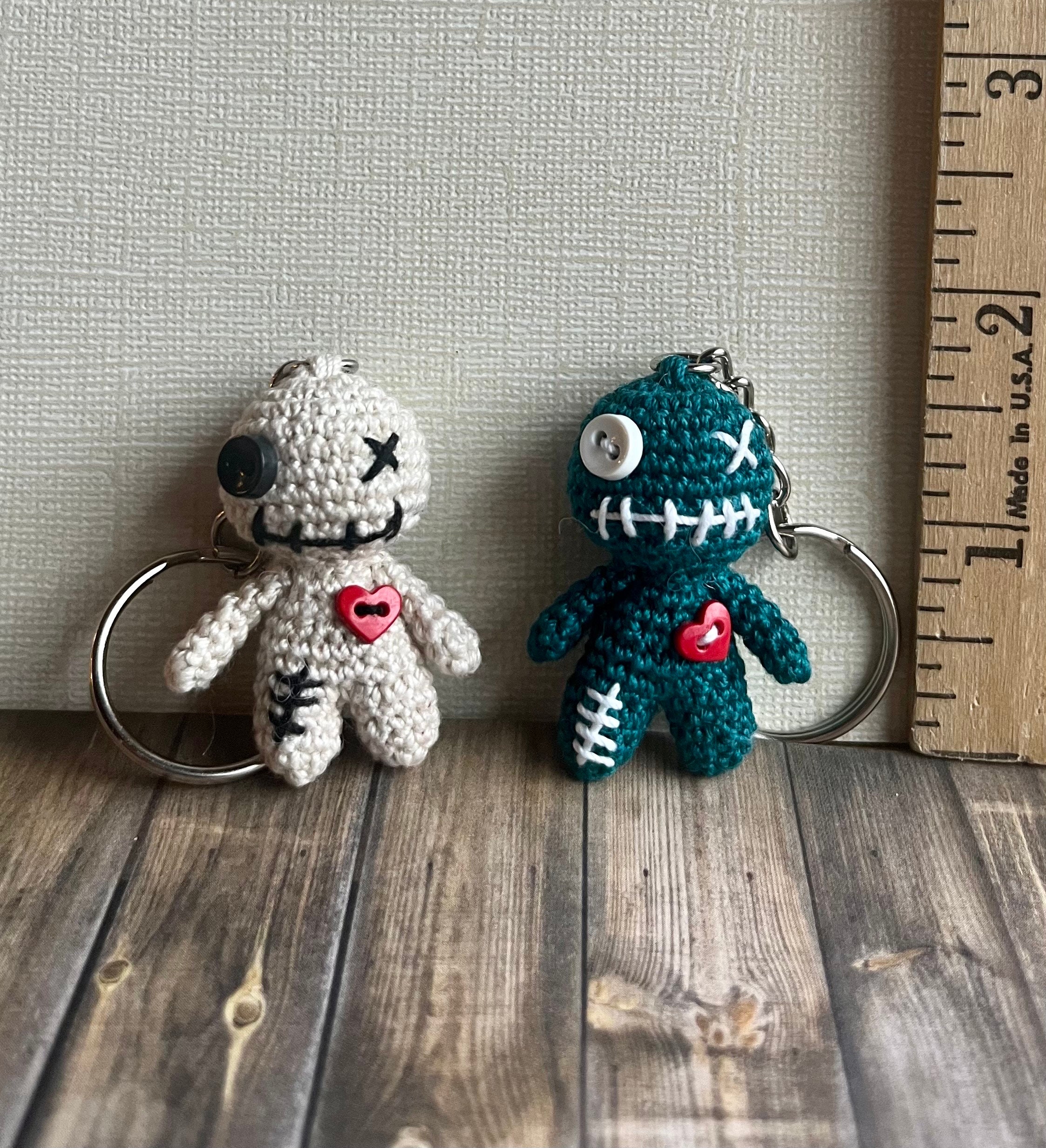 Mini Voodoo Style Doll Crochet Amigurumi Keychain Backpack - Etsy