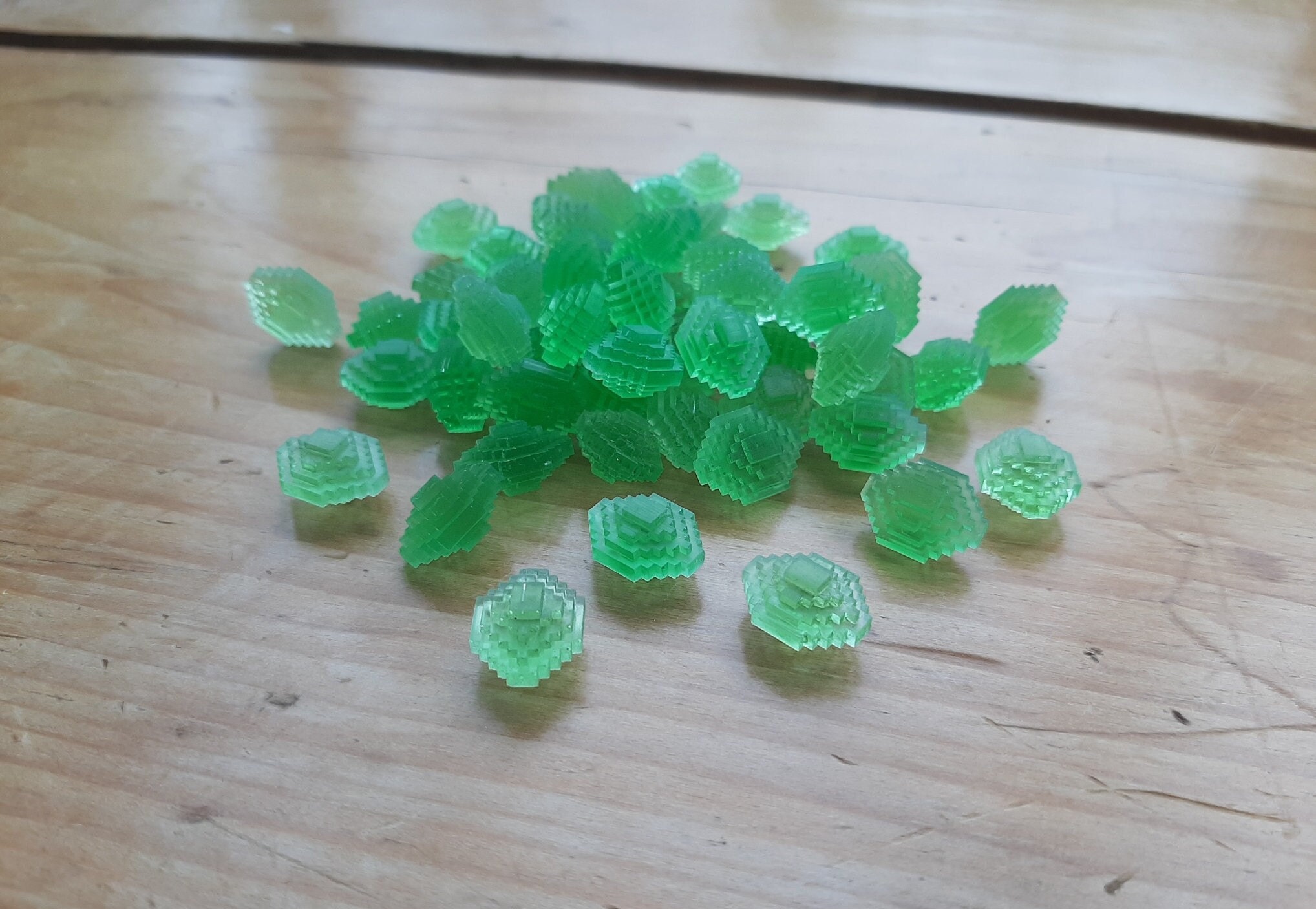 Minecraft Inspired 3D Emeralds - Etsy