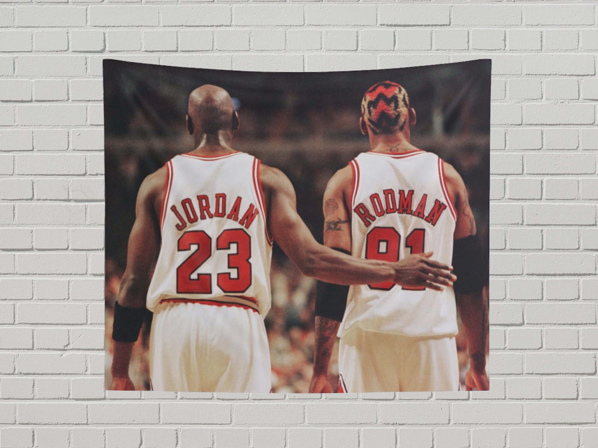 Michael Jordan & Dennis Rodman Tapestry Bulls Tapestry NBA - Etsy