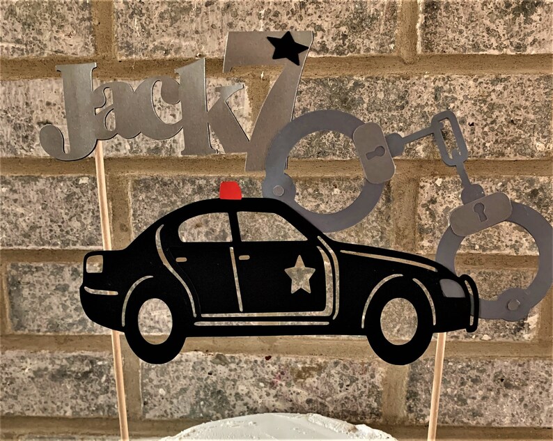Police Cake Topper, Police Cake Topper for Kids, Police Birthday ...