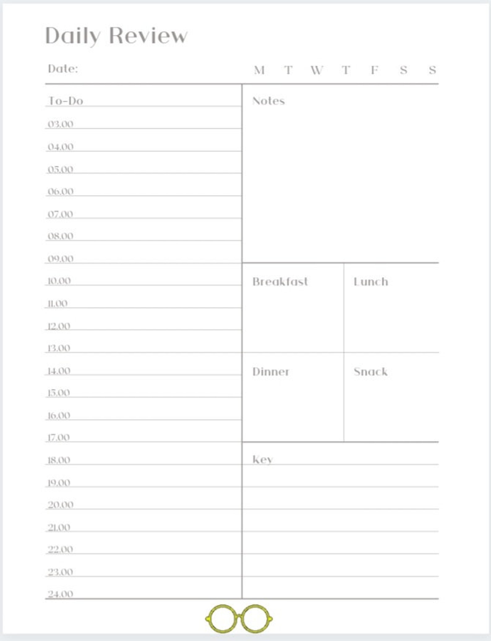 Daily, Weekly and Monthly Planner Sheets - Etsy
