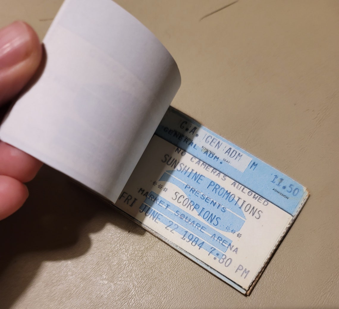 Vintage Concert Ticket Flip Book Zine - Etsy