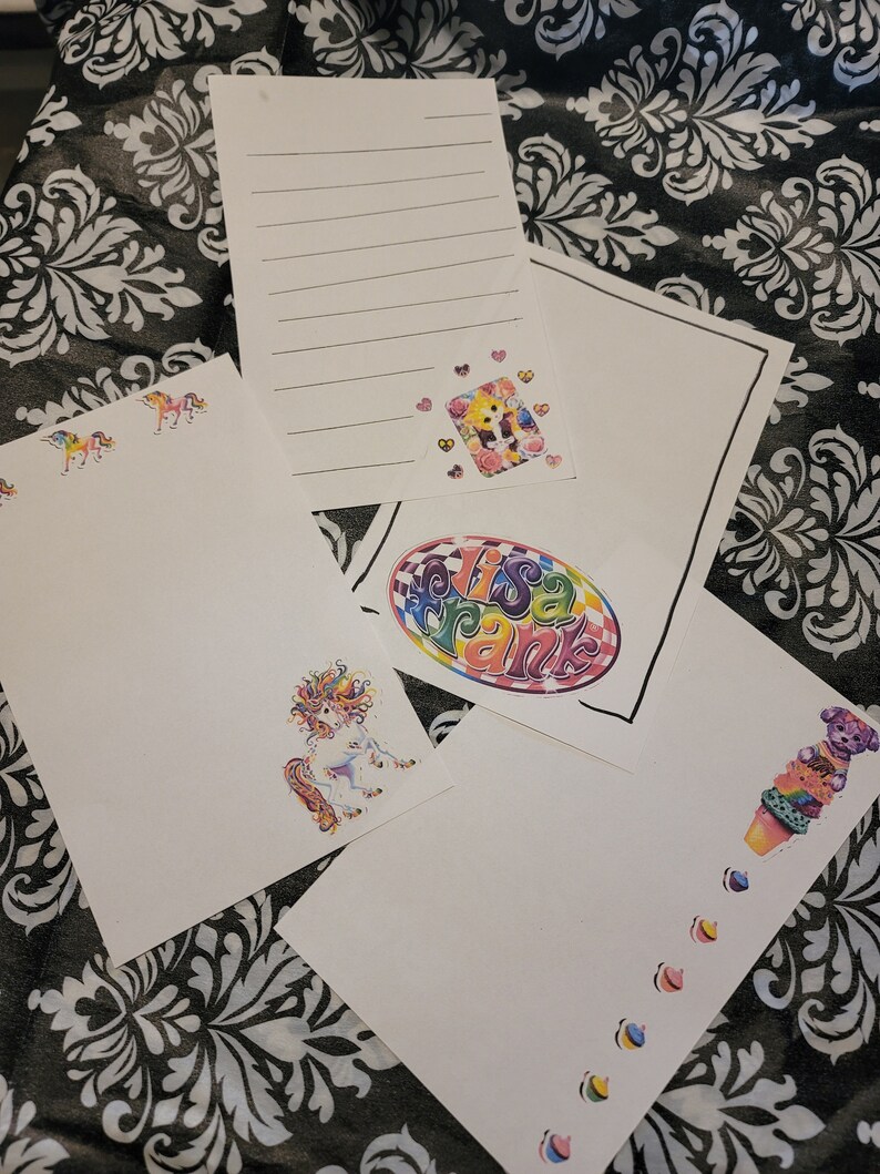 Handmade Lisa Frank Inspired Stationery Pack - Etsy