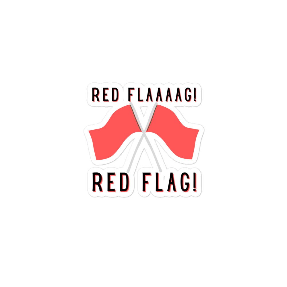 Red Flag Vinyl Sticker Alli Bellairs Bubble-free Stickers - Etsy