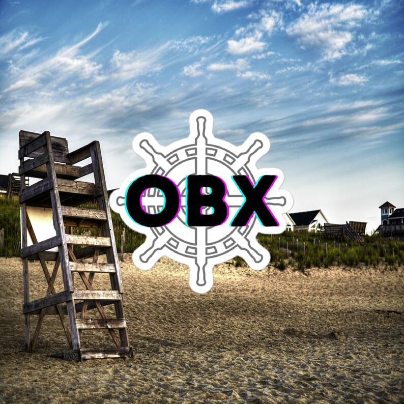 Outer Banks Vinyl Sticker OBX Sticker Ship Wheel - Etsy