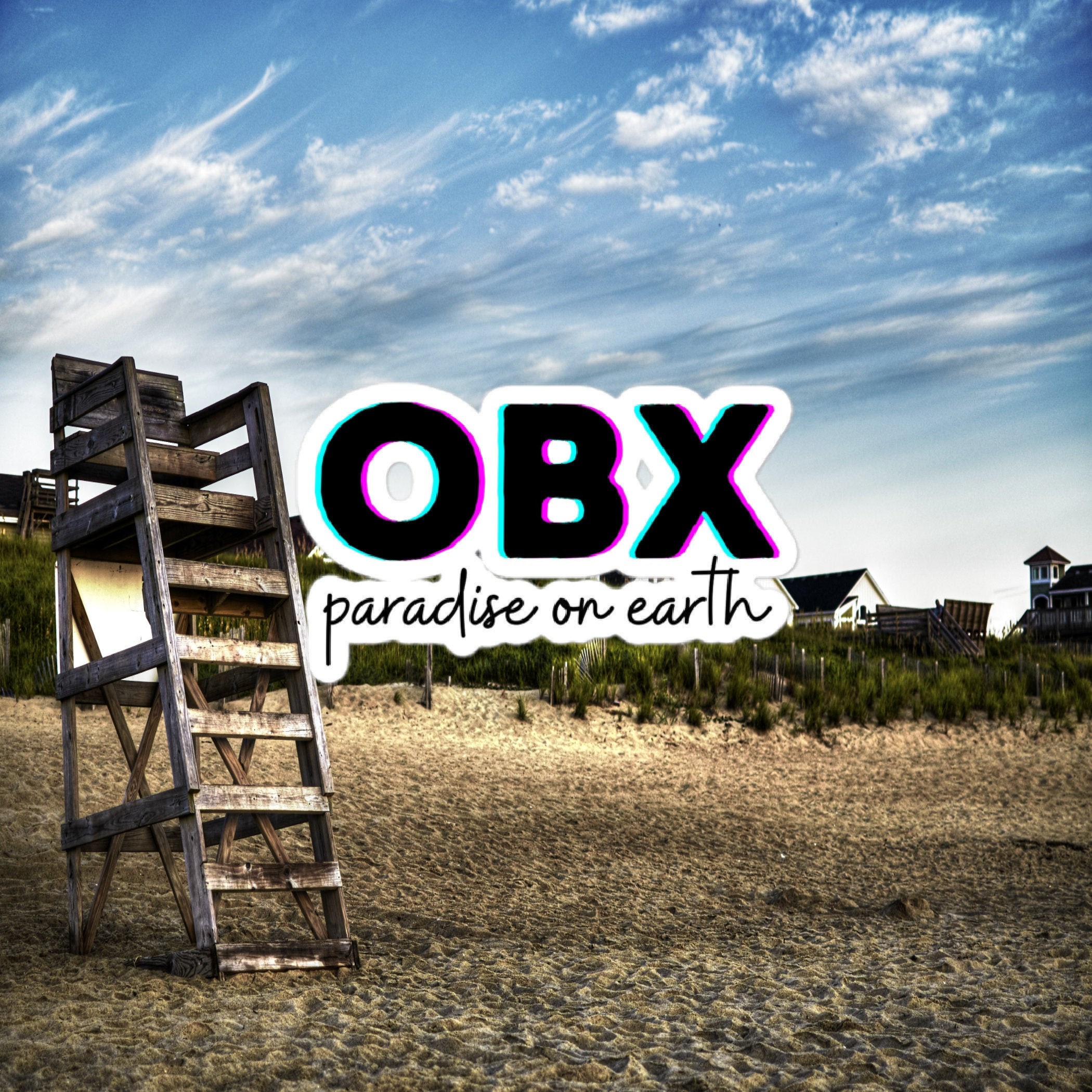 Outer Banks Vinyl Sticker OBX Sticker Paradise on Earth Bubble-free ...