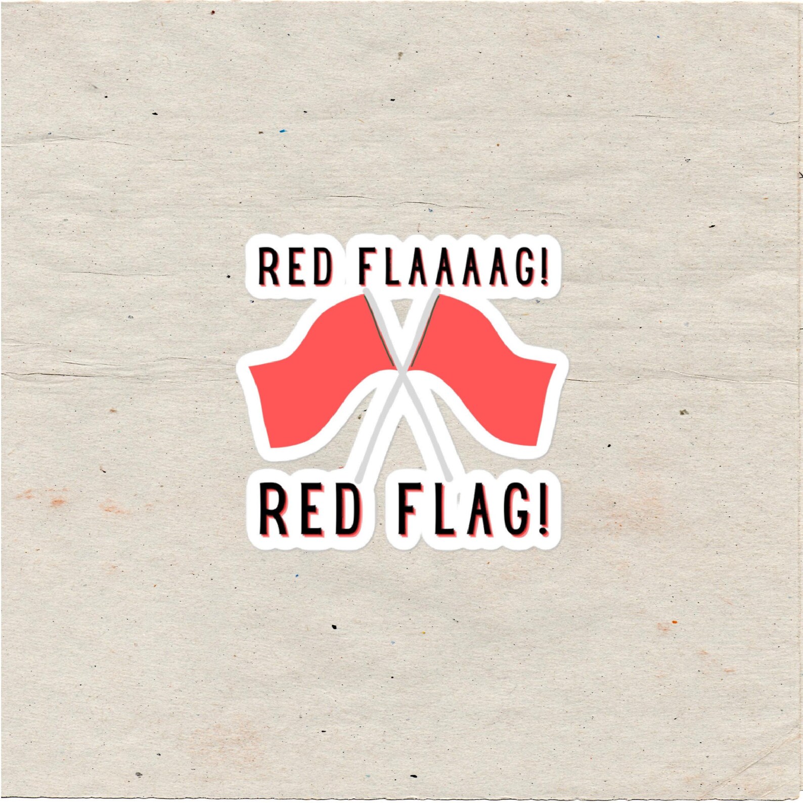 Red Flag Vinyl Sticker Alli Bellairs Bubble-free Stickers - Etsy