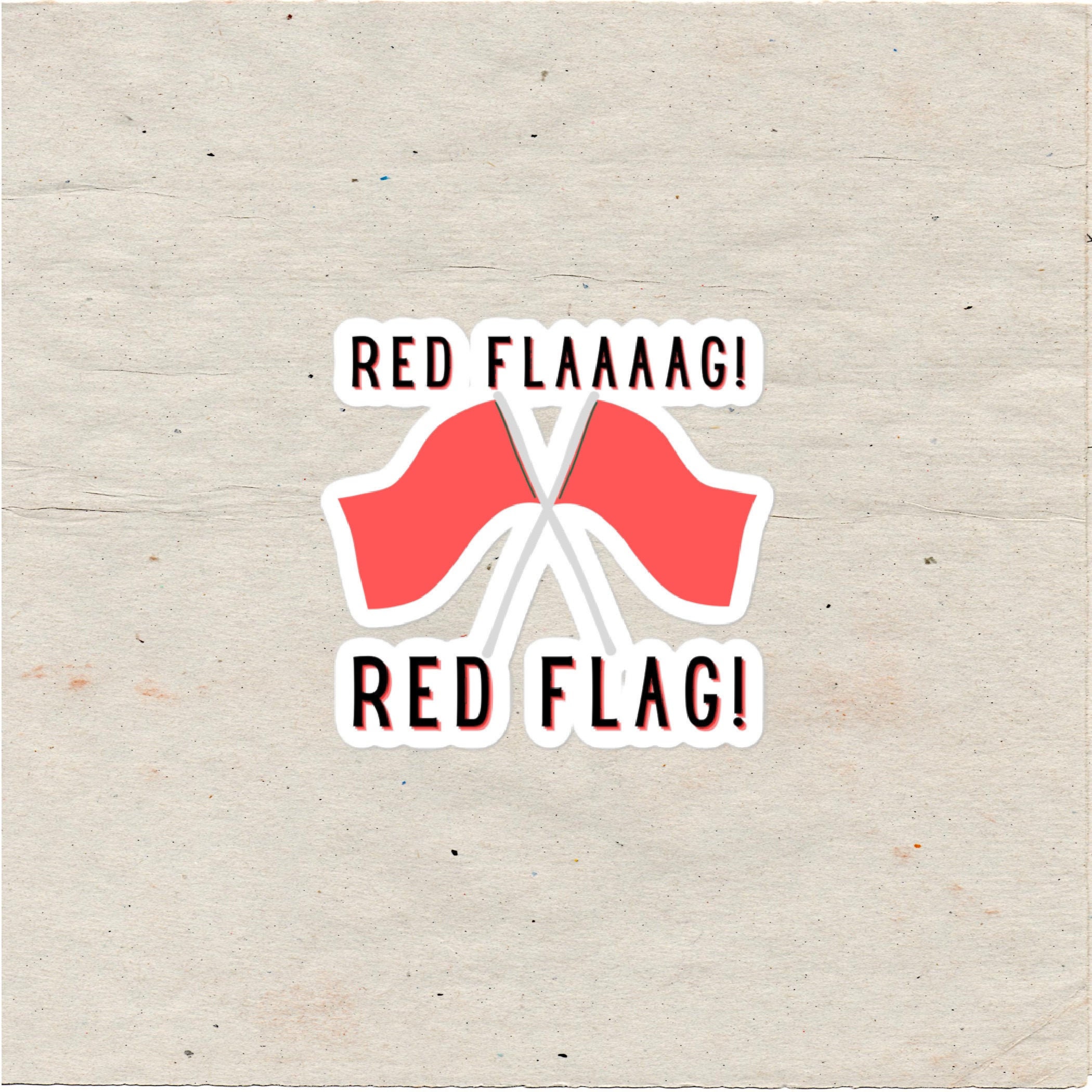 Red Flag Vinyl Sticker Alli Bellairs Bubble-free Stickers - Etsy
