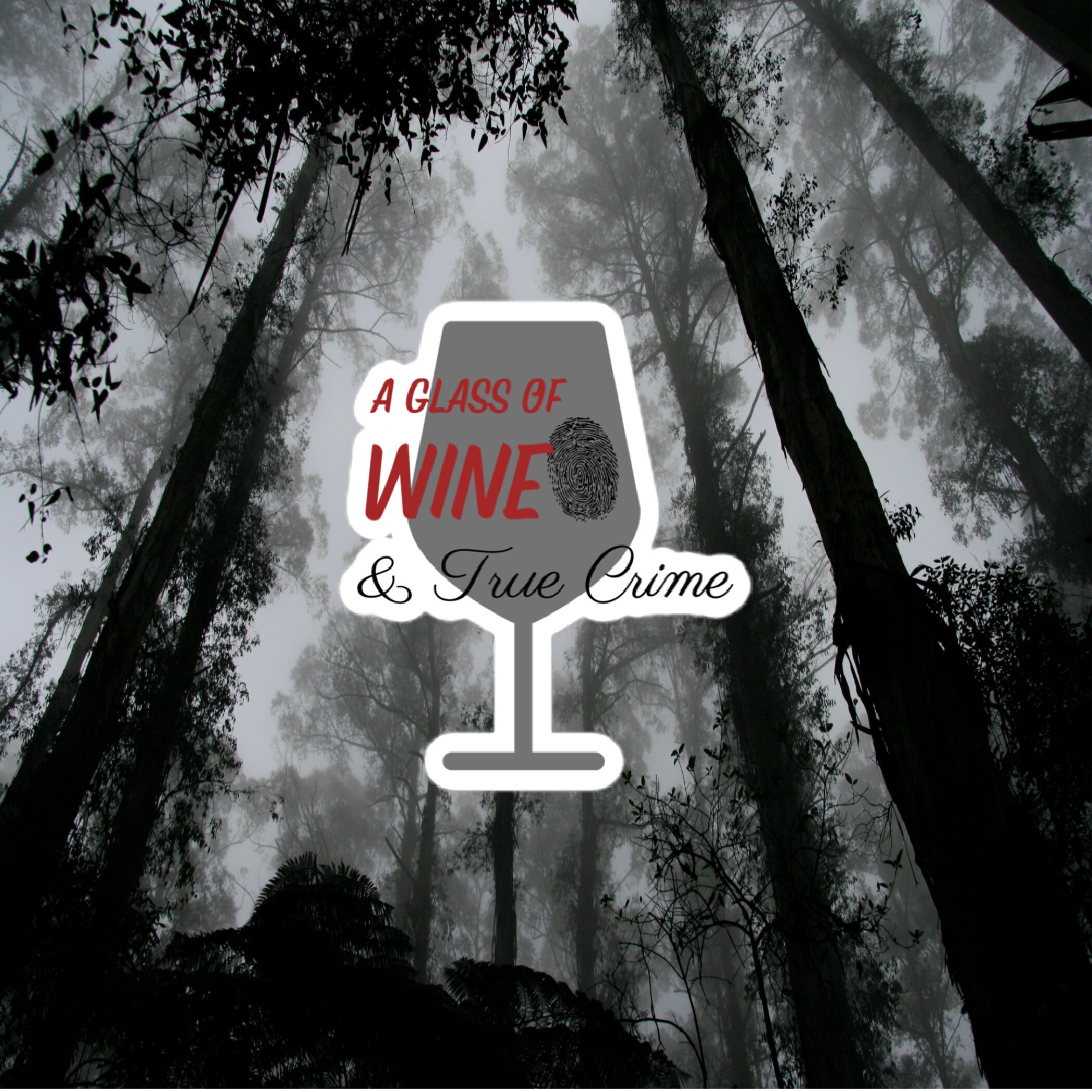 A Glass of Wine & True Crime Vinyl Sticker True Crime Junkie - Etsy