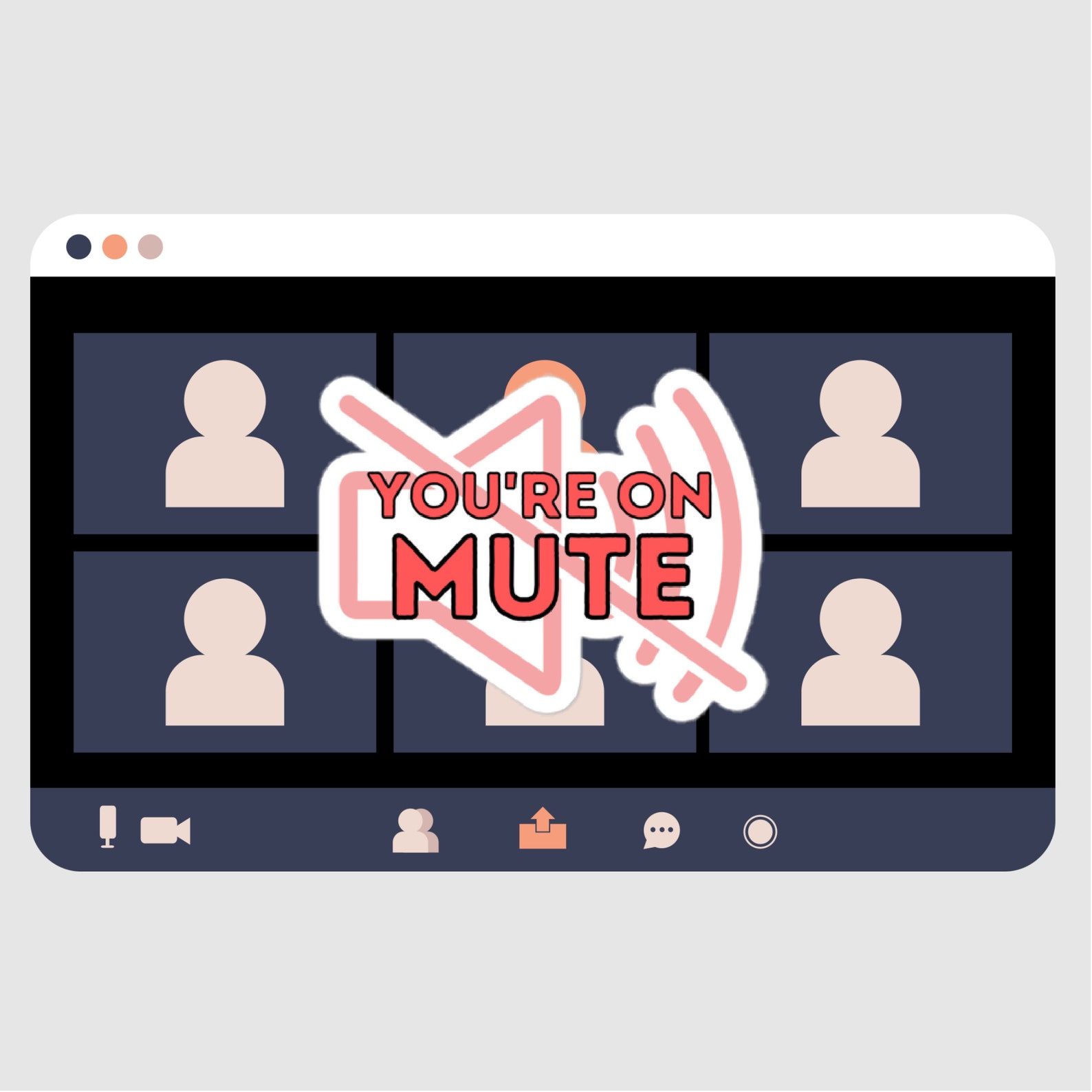 You're on Mute Vinyl Sticker Work From Home Remote Work Zoom Meeting ...