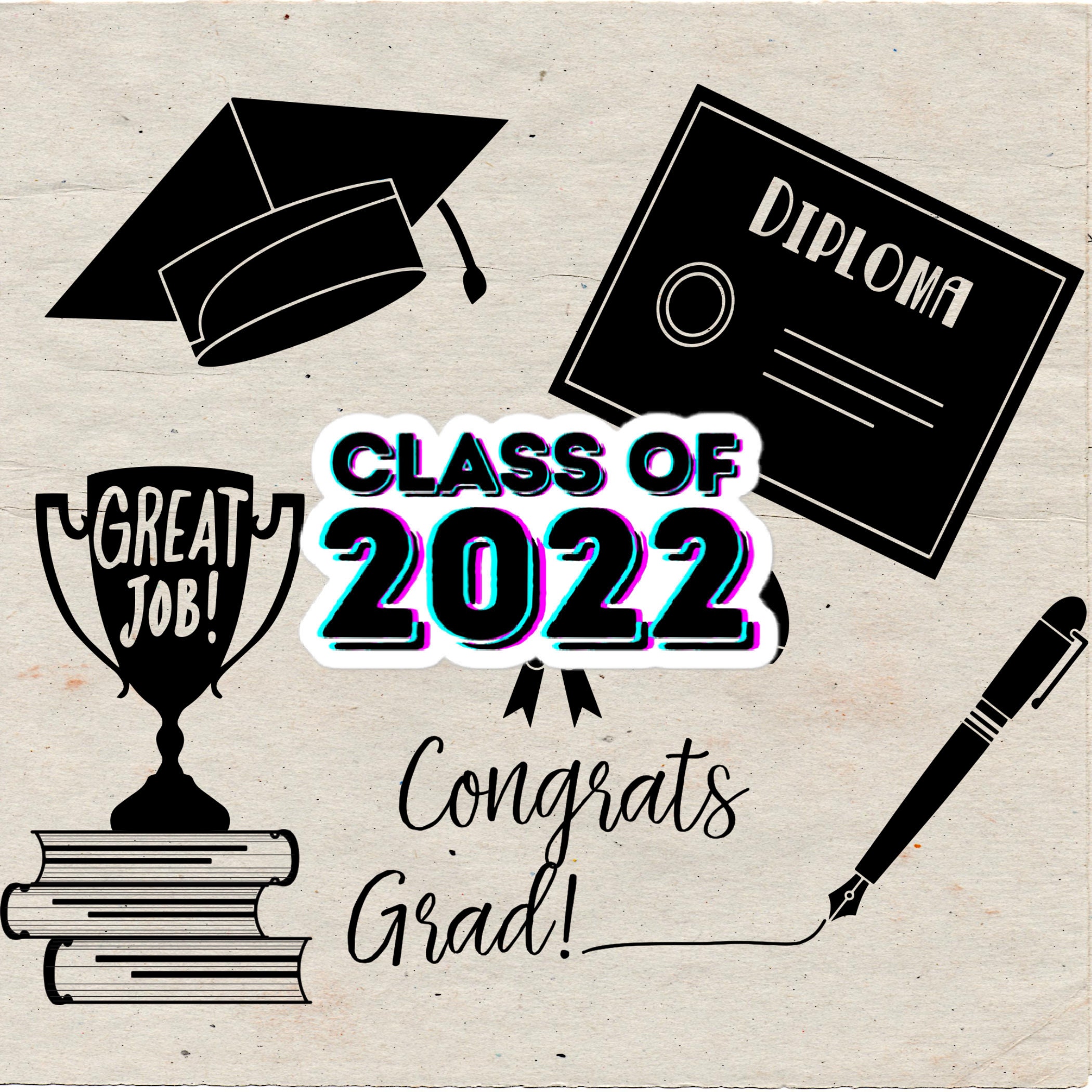 Class of 2022 Vinyl Sticker Class Pride School Pride 2022 Graduate ...