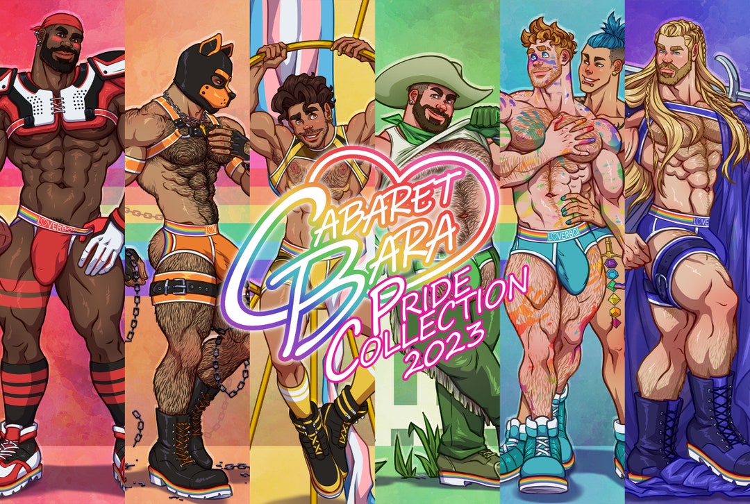 Cabaret Bara Pride 2023 Collection • Bara • Gay Art Etsy