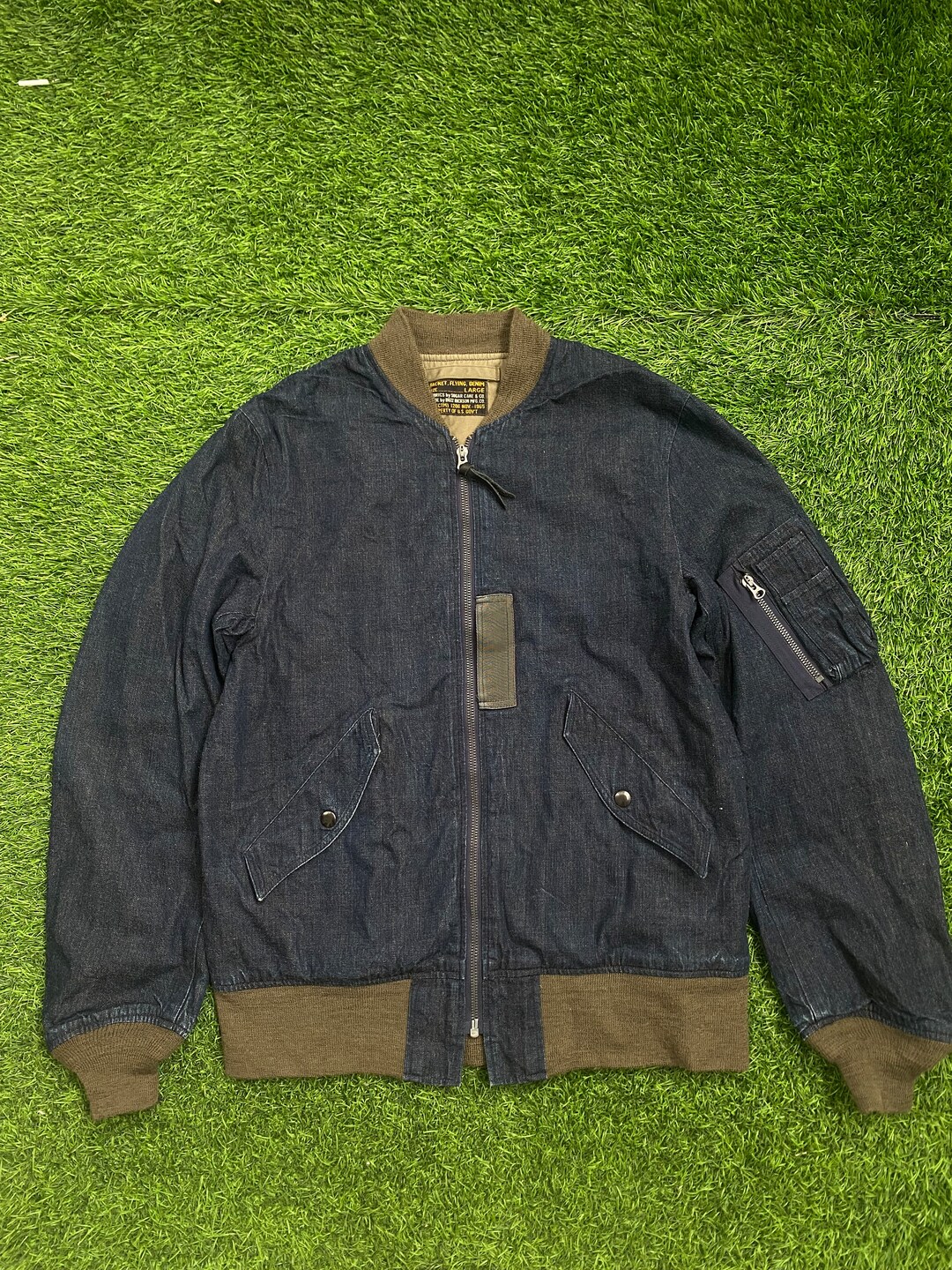 New Old Stock Buzz Ricksons Ma1 Bomber Denim Jacket - Etsy