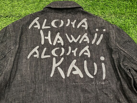 Comme Des Garcons Denim Aloha Hawaii Work Jacket - Gem