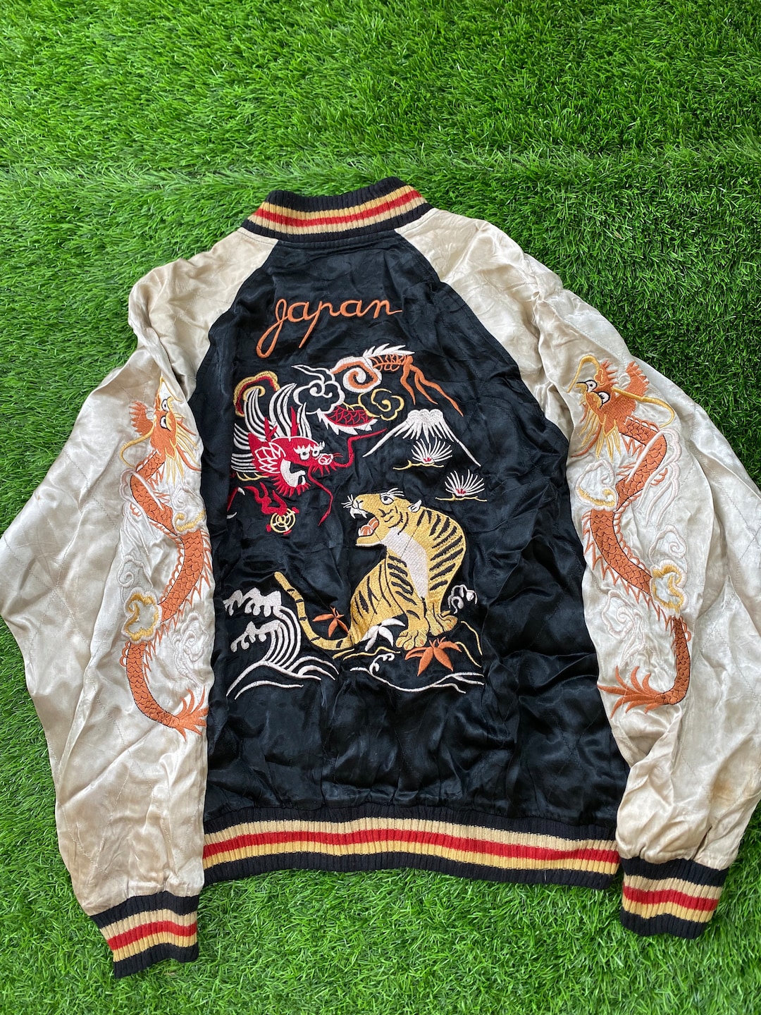 Houston Souvenir Sukajan Jacket Tiger Dragon - Etsy