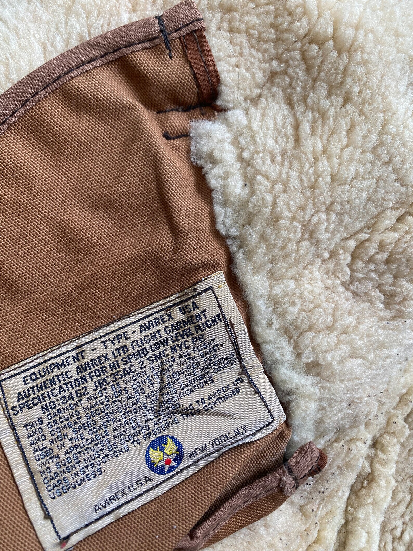 Vintage Avirex B6 Shearling Leather Jacket - Etsy
