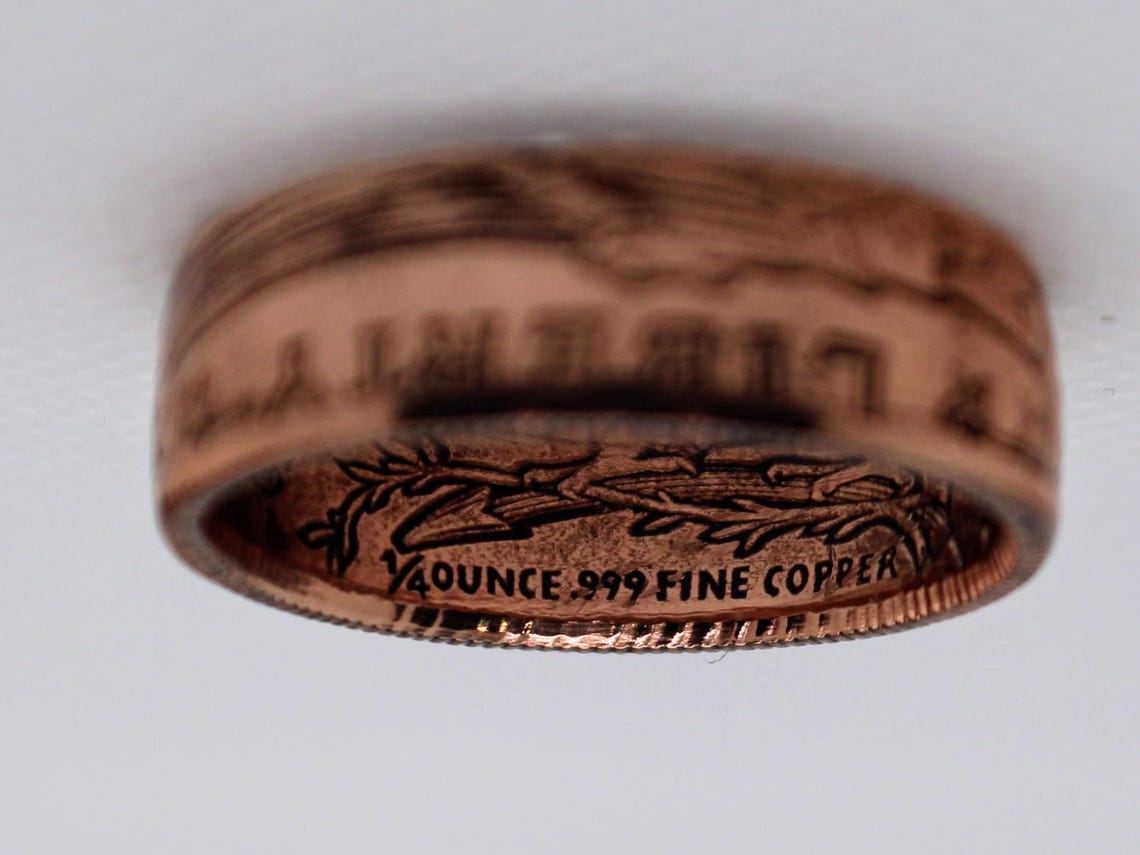 1929 Copper Indian Head Design Coin Rings - Etsy