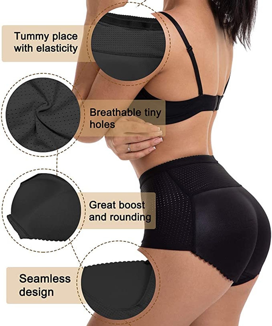 Women Butt Lifter Shapewear Briefs Seamless Padded Hip Etsy