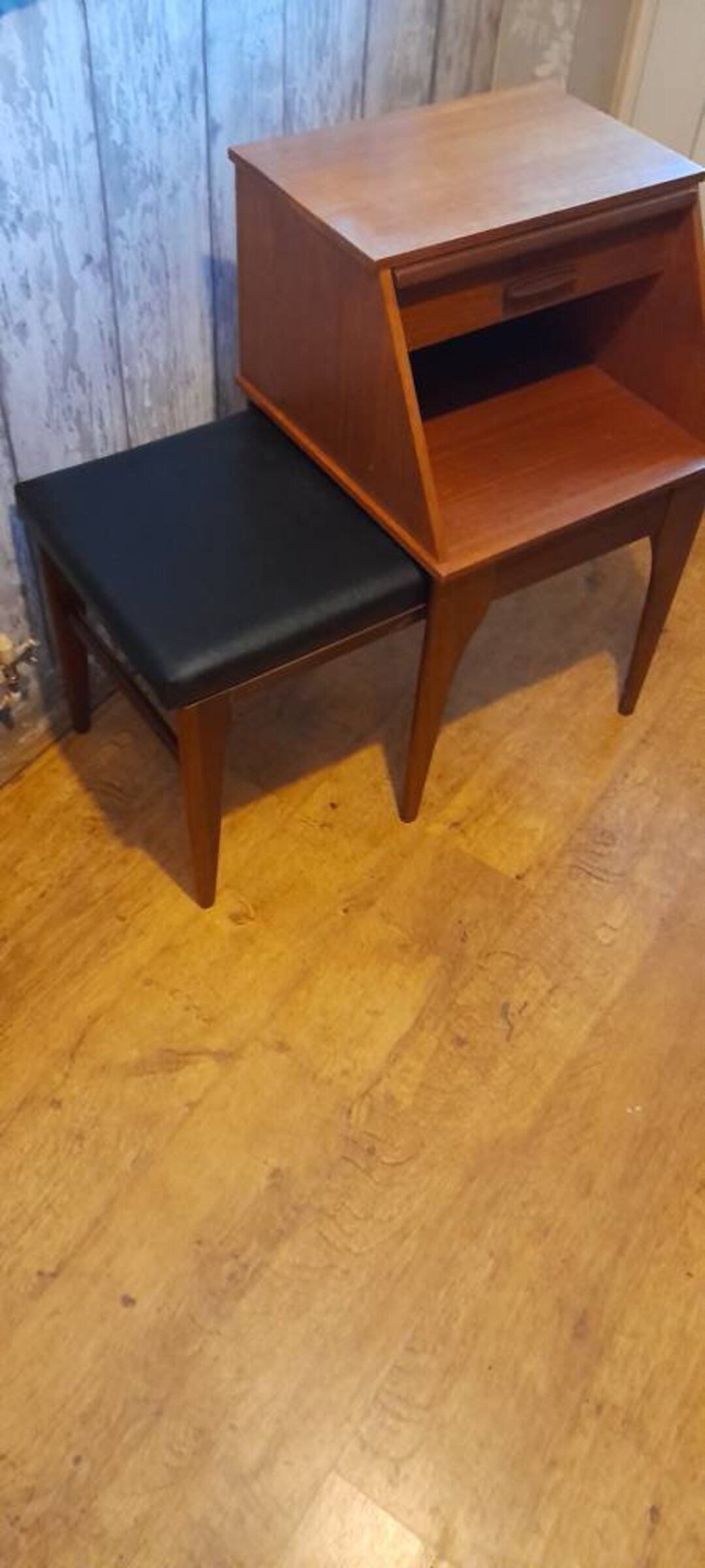 Vintage Retro Mid Century Modern Telephone Table With Pull Out Seat ...