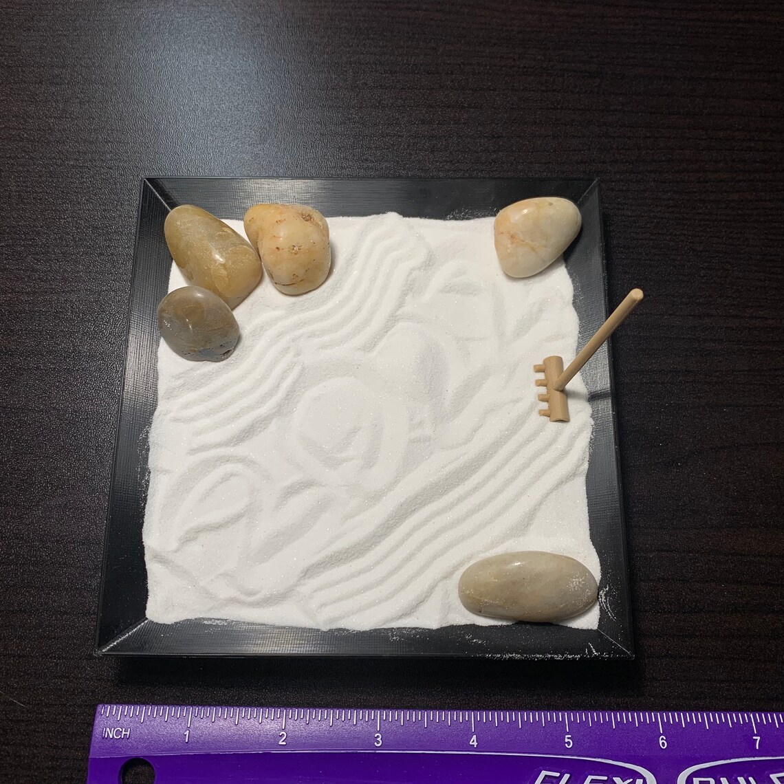 Desktop Zen Garden 5.5 X 5.5 3D Printed With Rake - Etsy