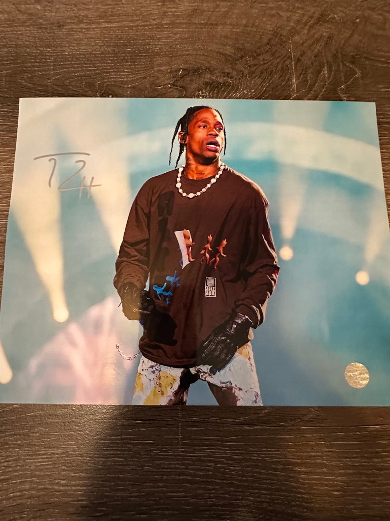 Travis Scott Autographed Photo 8x10 With COA Limited Edition Signed ...