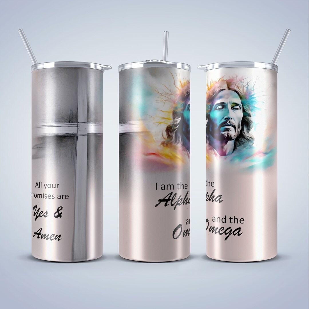 Jesus Art, 20oz Straight and Tapered Wrap, Tumbler Christian Bible ...