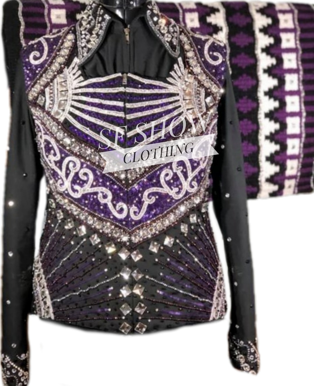 Frauen Western Combo Show Weste schwarzEr Sockel, Schwarzes Shirt und ...