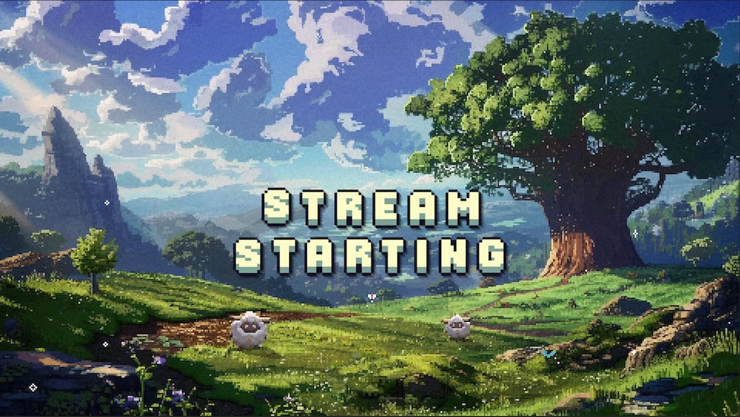 Animated PALWORLD Stream Scenes for Twitch, Pixel Art Twitch Overlays ...