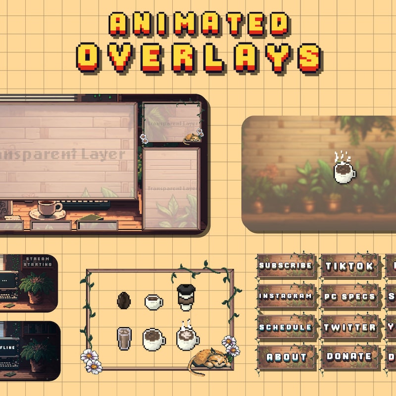Pixel Art Twitch Overlay - Etsy