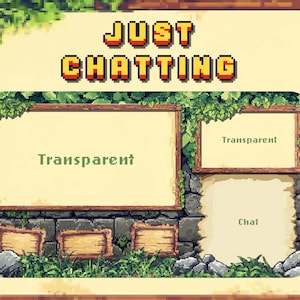 Animated Pixel Art Stream Overlay Package for Twitch, Cozy Lofi Scenes ...
