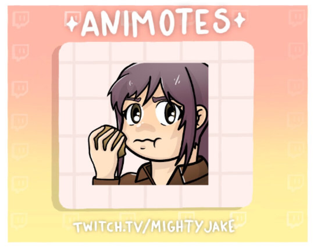 Twitch Emote / Sasha Eating Potato Streamer Emoji - Etsy