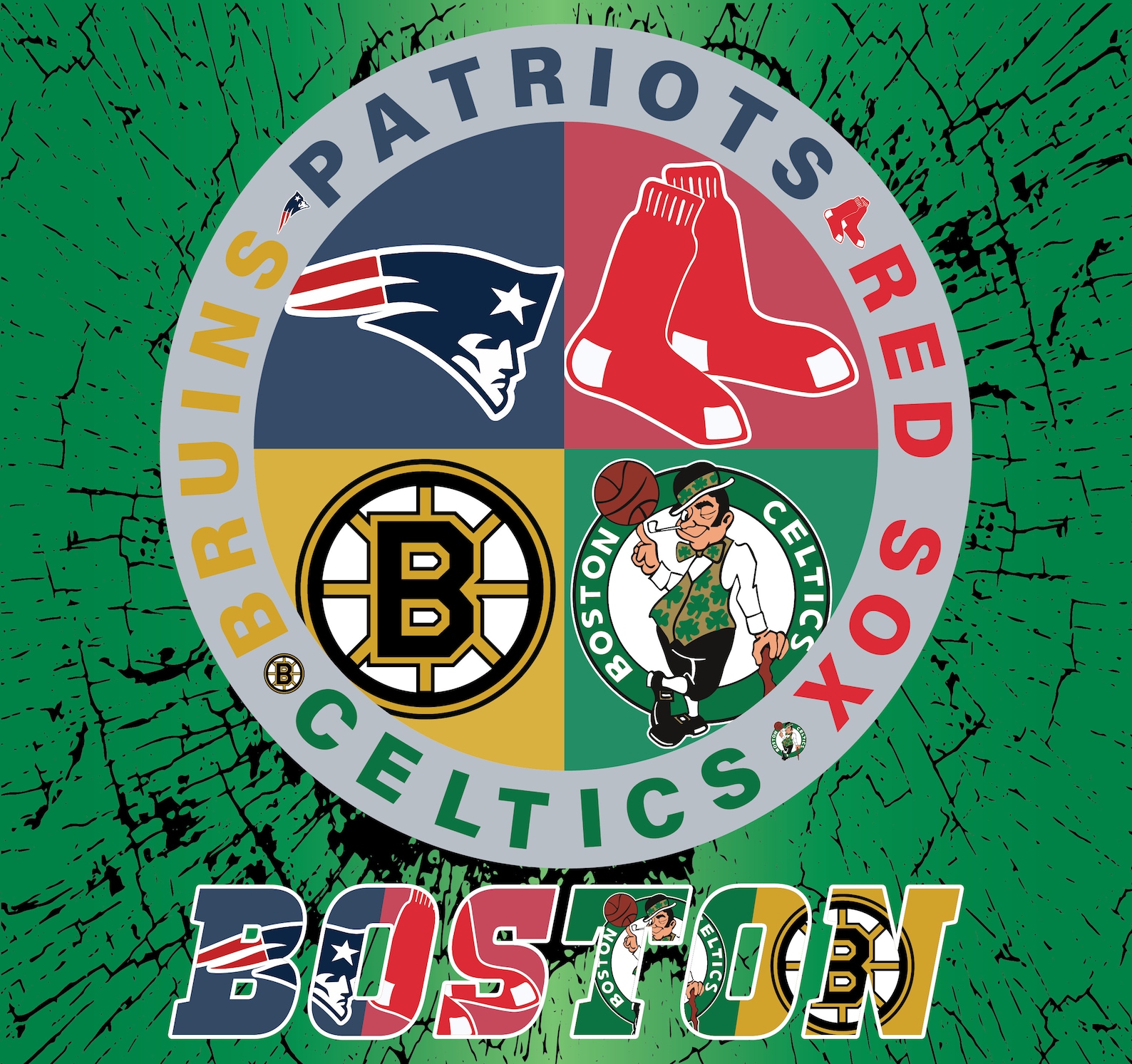Boston 4 Teams Retro - Etsy