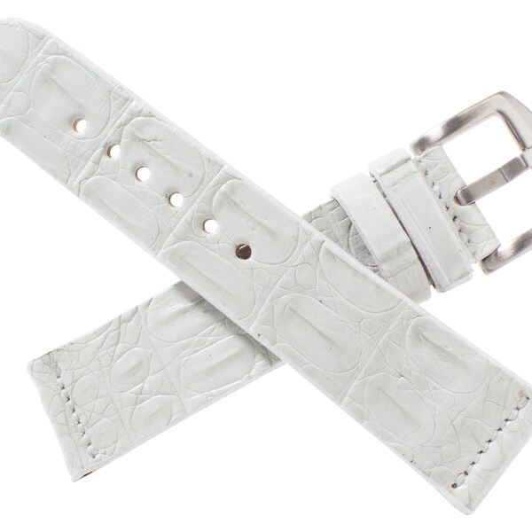 White Alligator Watch Strap - Etsy