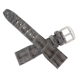 IWC Pilot Style Handmade Genuine Gray Alligator Leather Watch Strap ...