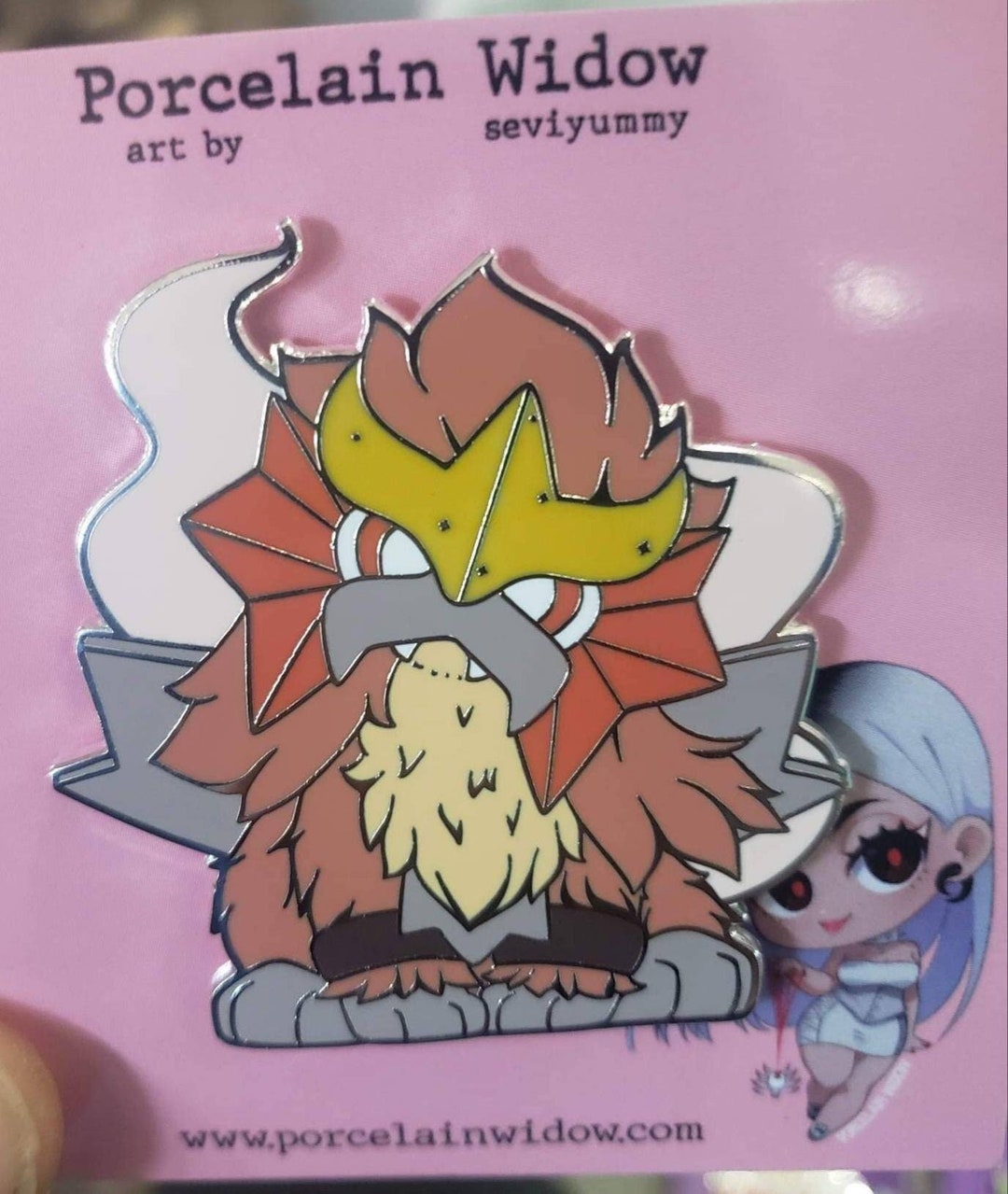 Legendary Fire Dog Enamel Pin - Etsy