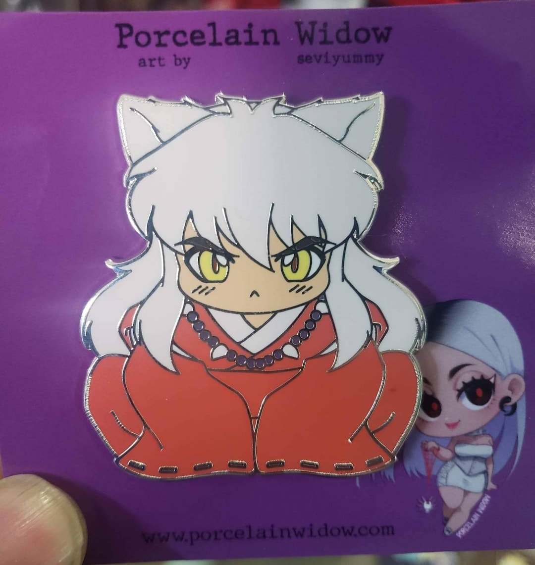 White Haired Anime Boy Enamel Pin - Etsy