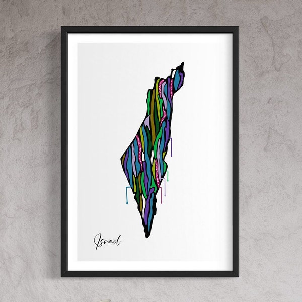 Israel Map - Etsy