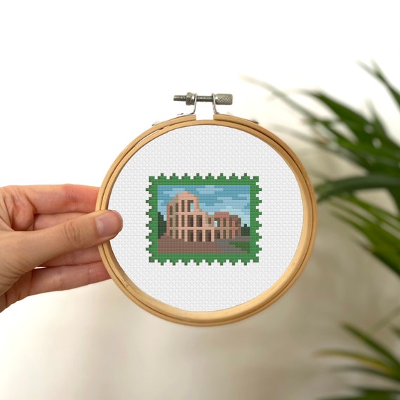 Tiny Cross Stitch Rome Colosseum Cross Stitch Mini Cross - Etsy