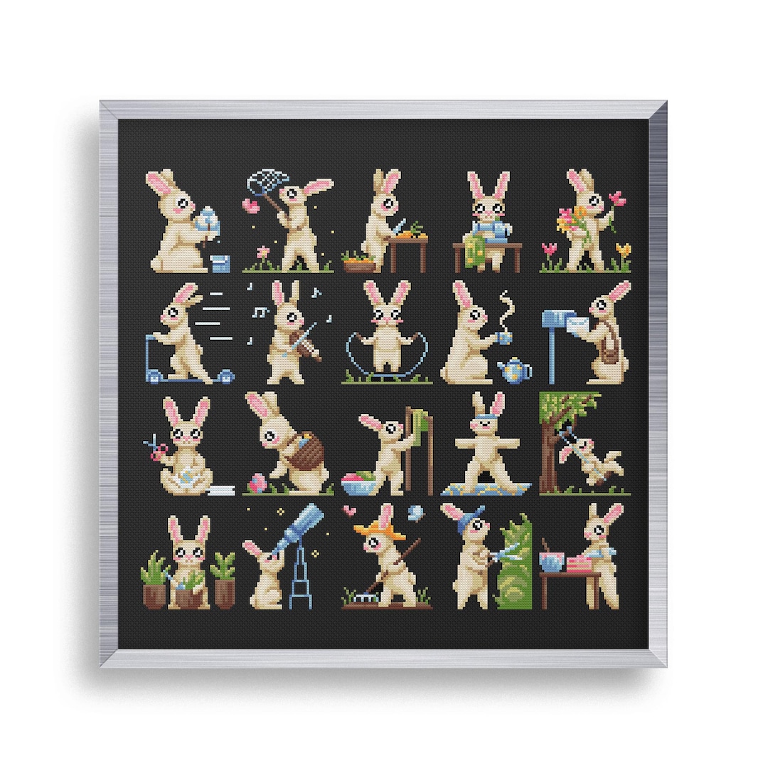 20 Tiny Easter Cross Stitch Pattern Set , Mini Cross Stitch Easter Eggs ...