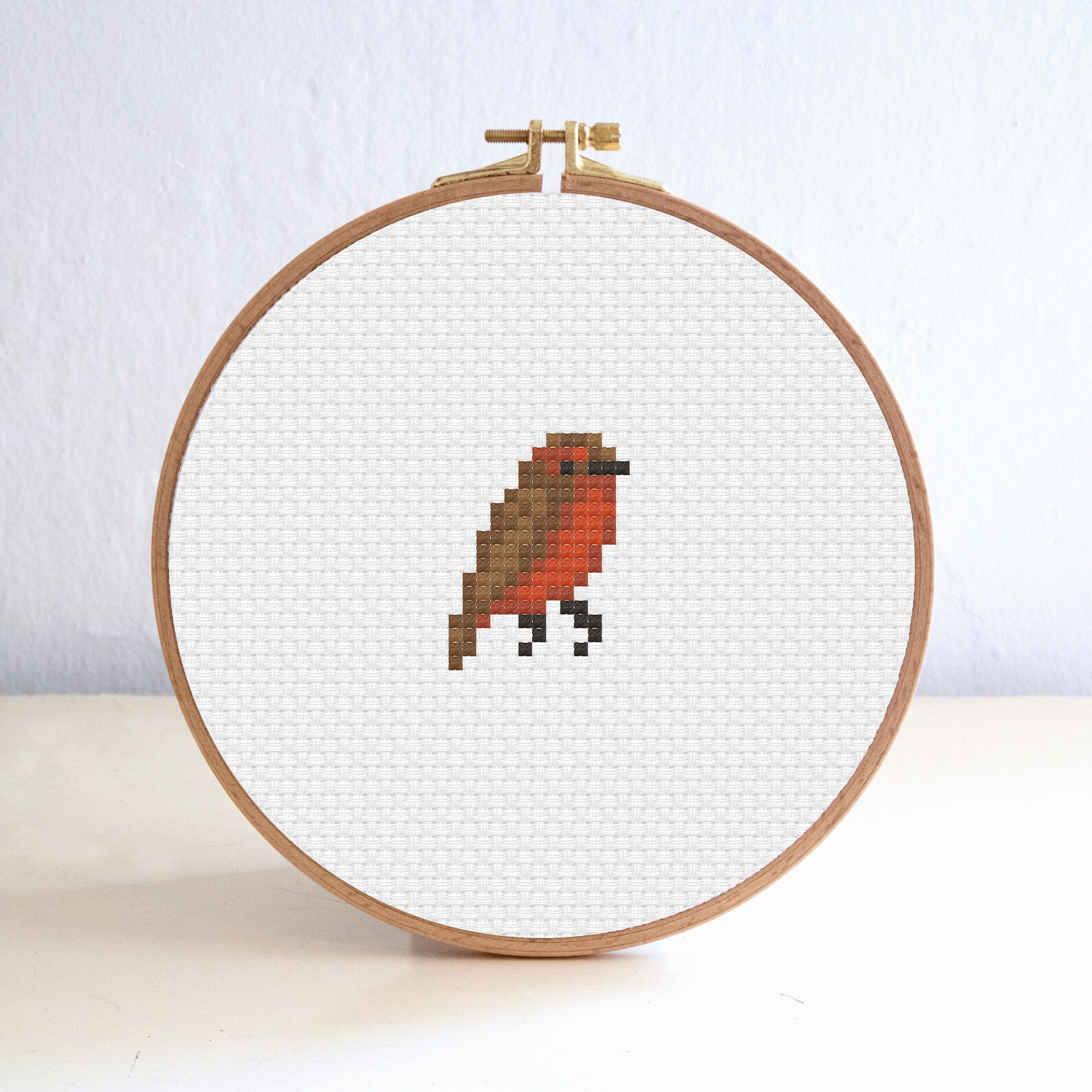 Tiny Cross Stitch Red Bird Mini Cross Stitch Bird Small | Etsy